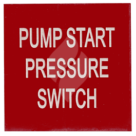 Label "Pump Start Pressure Switch" 50 x 50mm - Fire Systems Products ...