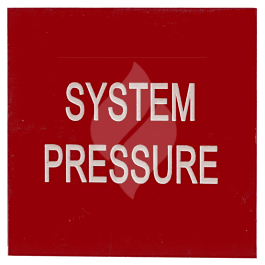 Label "System Pressure" 50 x 50mm - Fire Systems Products wholesale